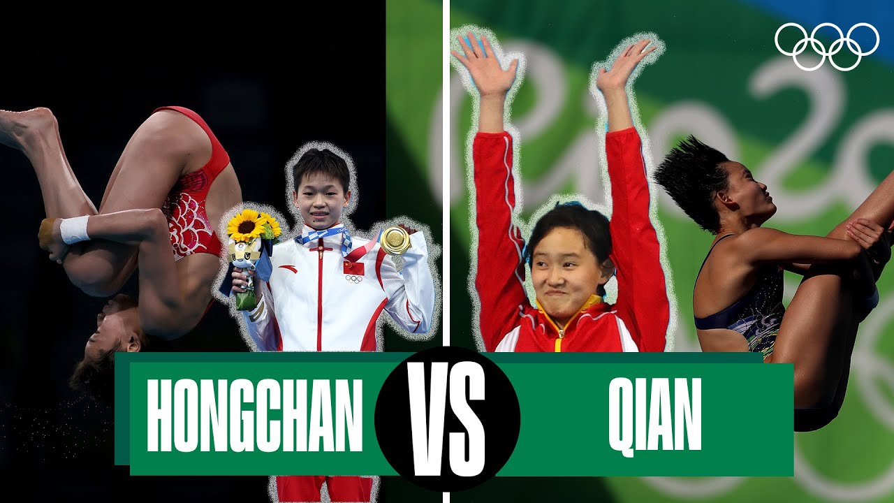 Quan Hongchan 🆚 Ren Qian - 10m platform | Head-to-head - Tokyo Olympics ...