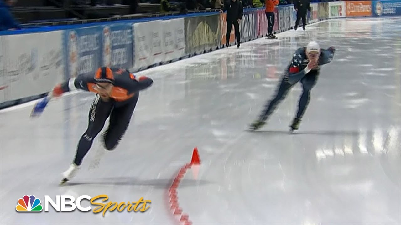 American Jordan Stolz wins 1500m at the World Cup Finals | NBC Sports ...